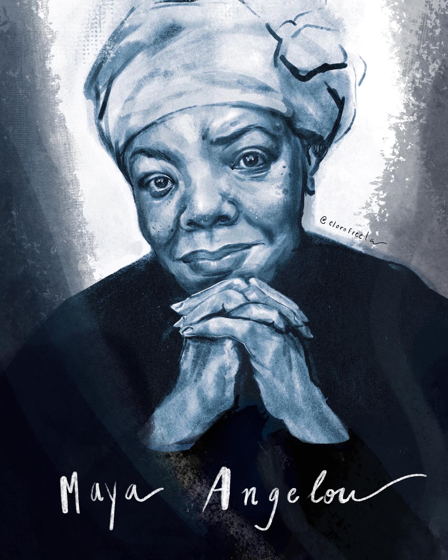 Maya Angelou - Clorofreela | desenhando o invisível